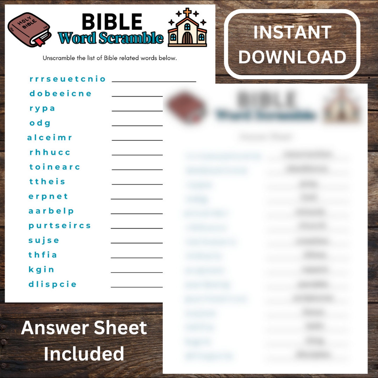 Printable Bible Word Scramble | New Testament | Old Testament | Bible ...