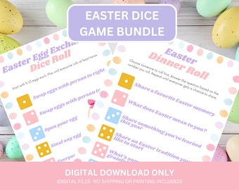 Easter Egg Exchange Dice Game Printable Easter Games Party Games Easter ...