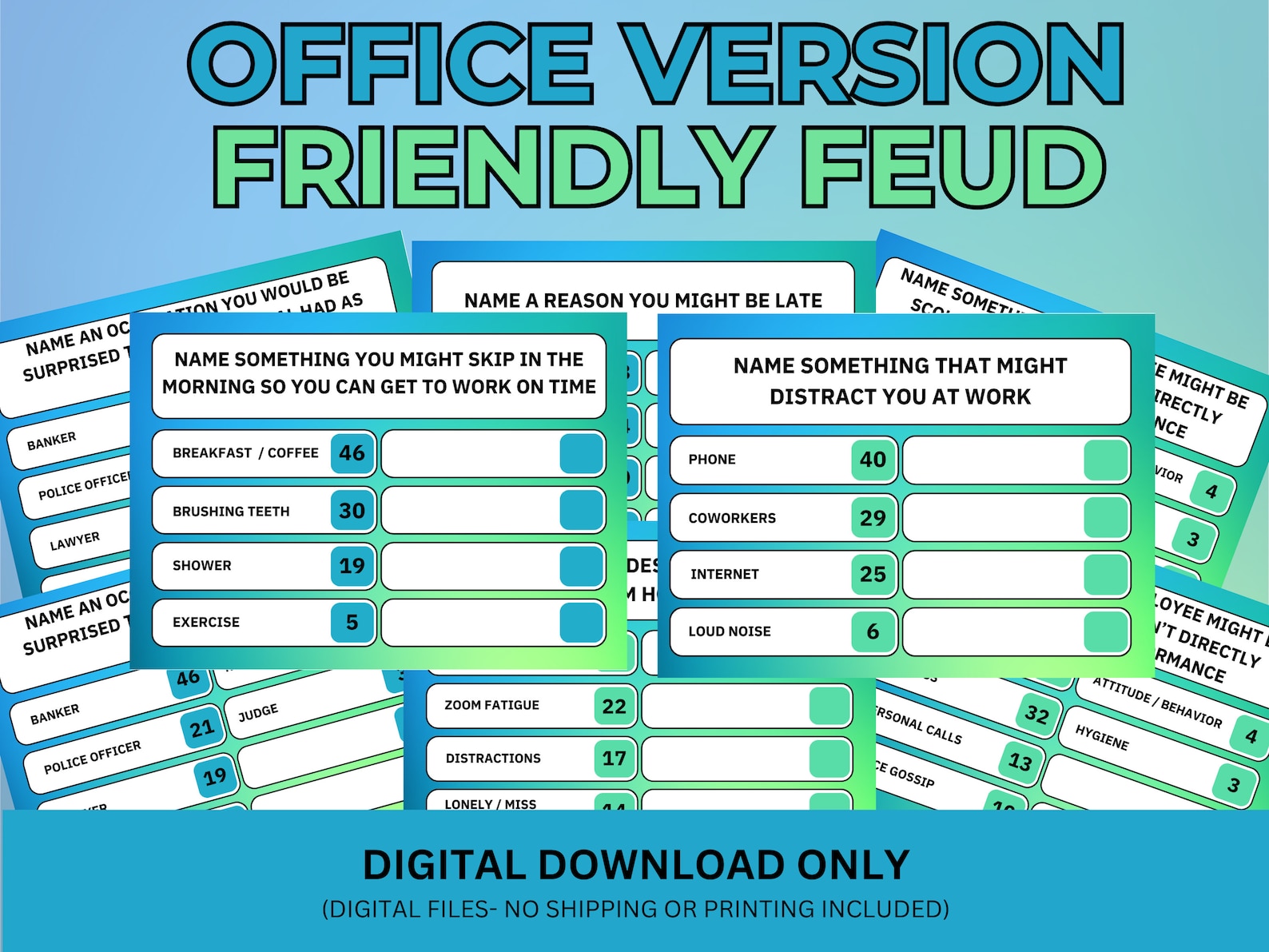 Office Friendly Feud | Office Games | Office Family Feud | Work Party ...