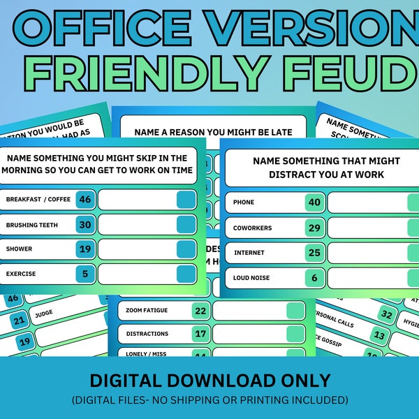 Office Friendly Feud Office Games Printable Office Family Feud Work - Etsy
