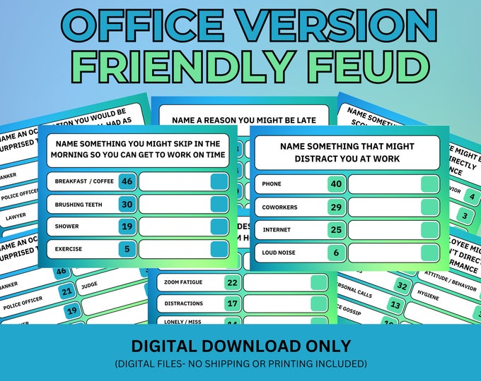 Office Friendly Feud | Office Games | Office Family Feud | Work Party ...