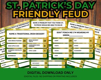 Printable St. Patrick's Day Feud Game | St. Patrick's Day Family Feud ...