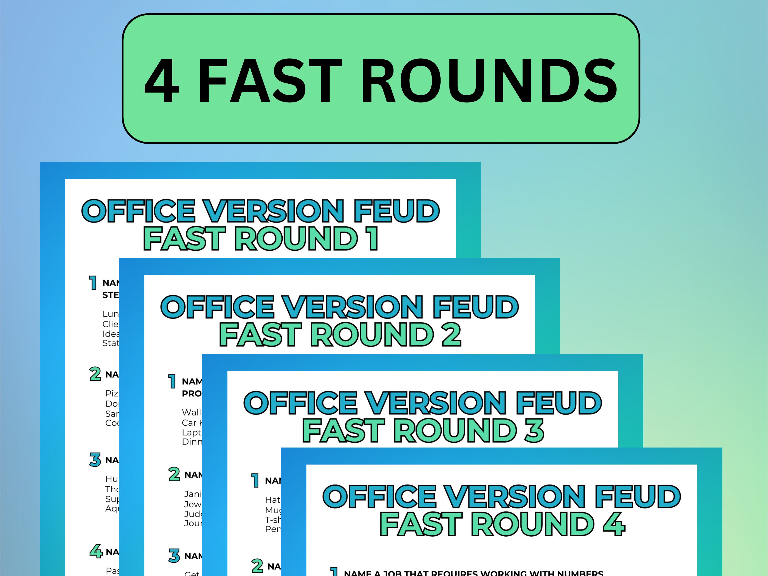 Office Friendly Feud | Office Games | Office Family Feud | Work Party ...