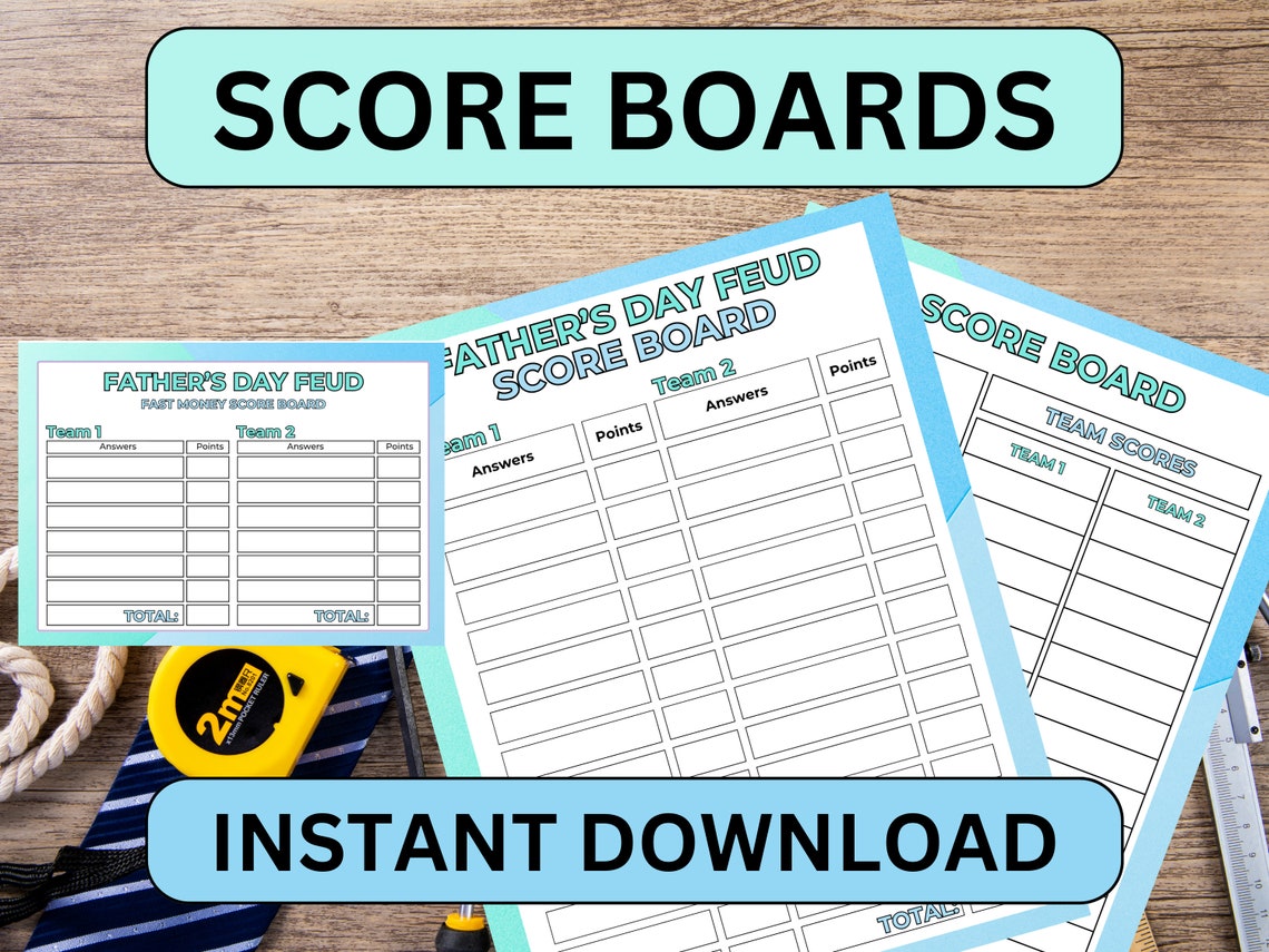 Printable Father's Day Feud Game | Father's Day Friendly Feud Game ...