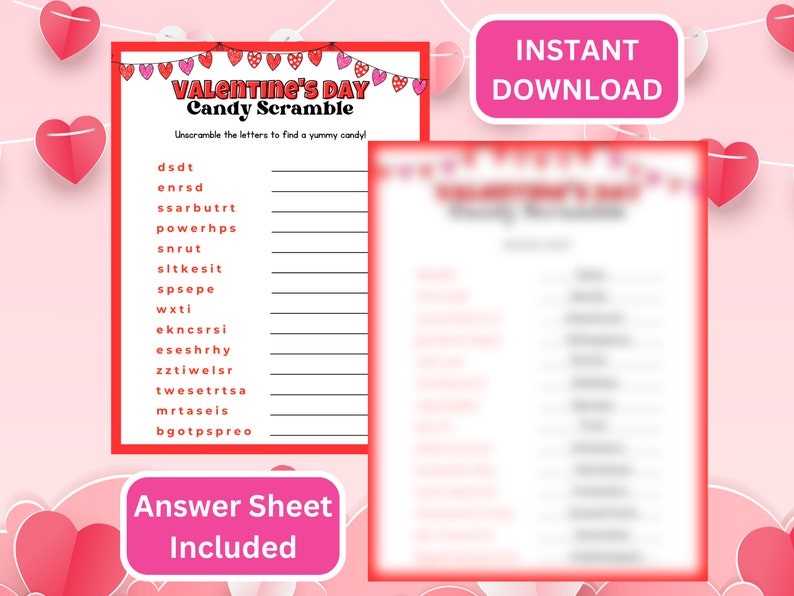 Printable Valentine's Day Games Bundle | Valentines Party Game Package ...
