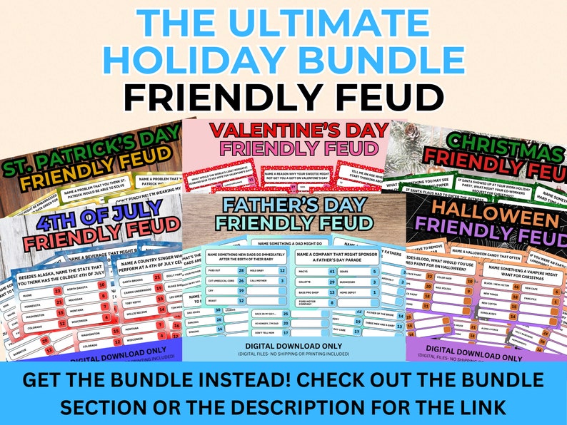 Printable Mother's Day Feud Game | Mother's Day Friendly Feud Game ...