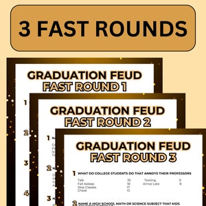 Printable Graduation Feud Game | Graduation Family Feud Game Show ...