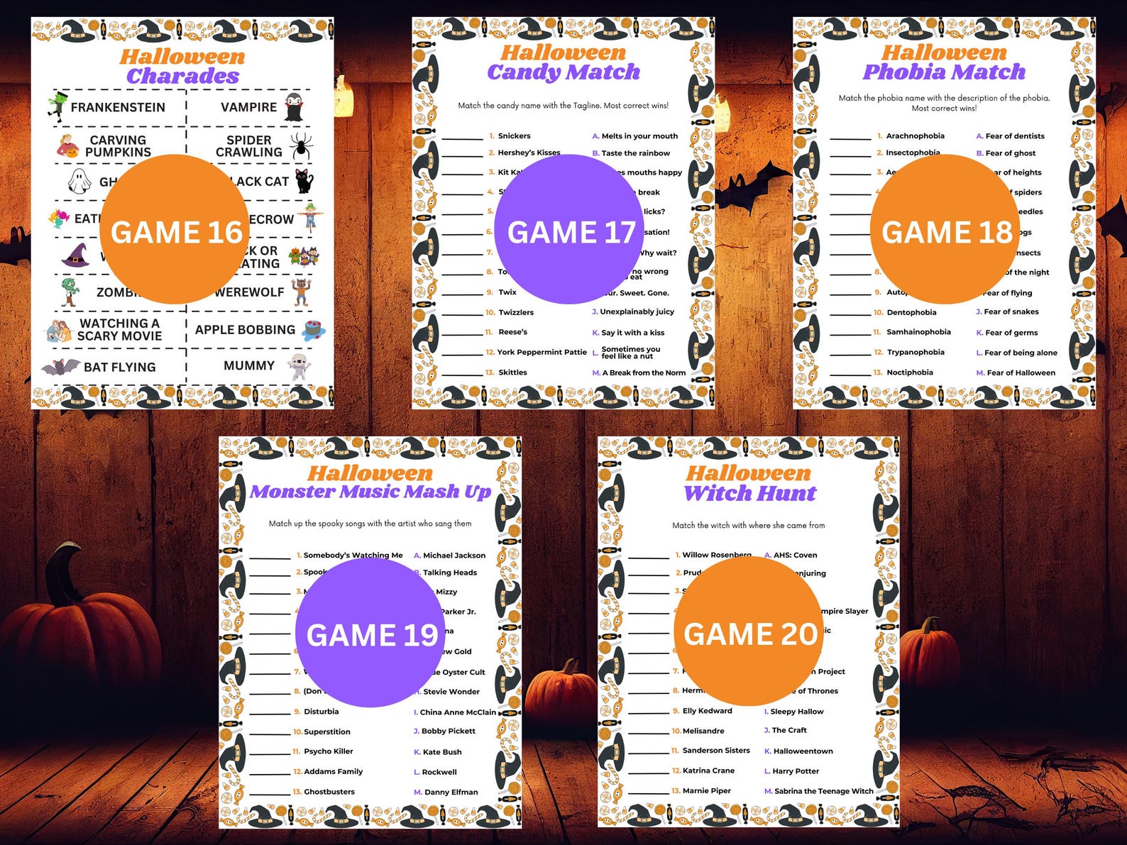Halloween Games | Printable Games | Halloween Game Bundle | Halloween ...