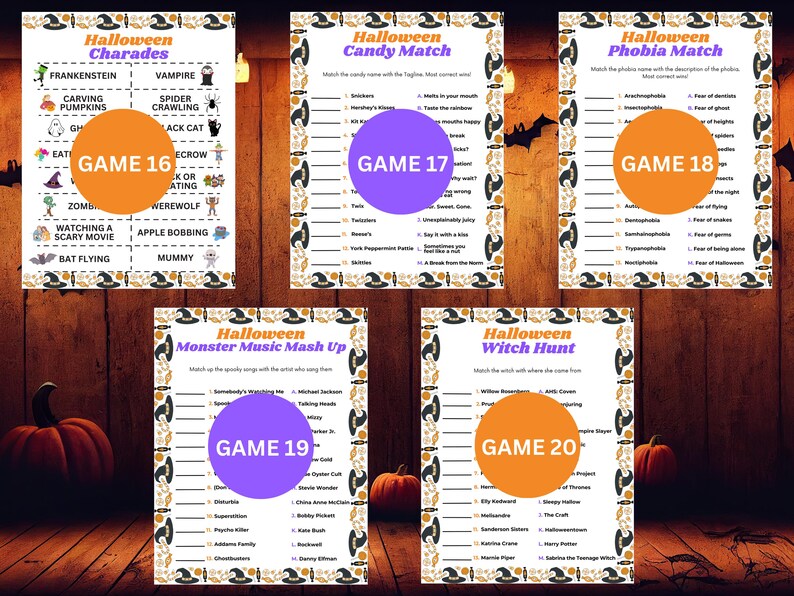 Halloween Games | Printable Games | Halloween Game Bundle | Halloween ...
