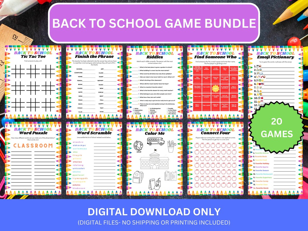 Back to School Games | Classroom Games | School Games | Back to School ...
