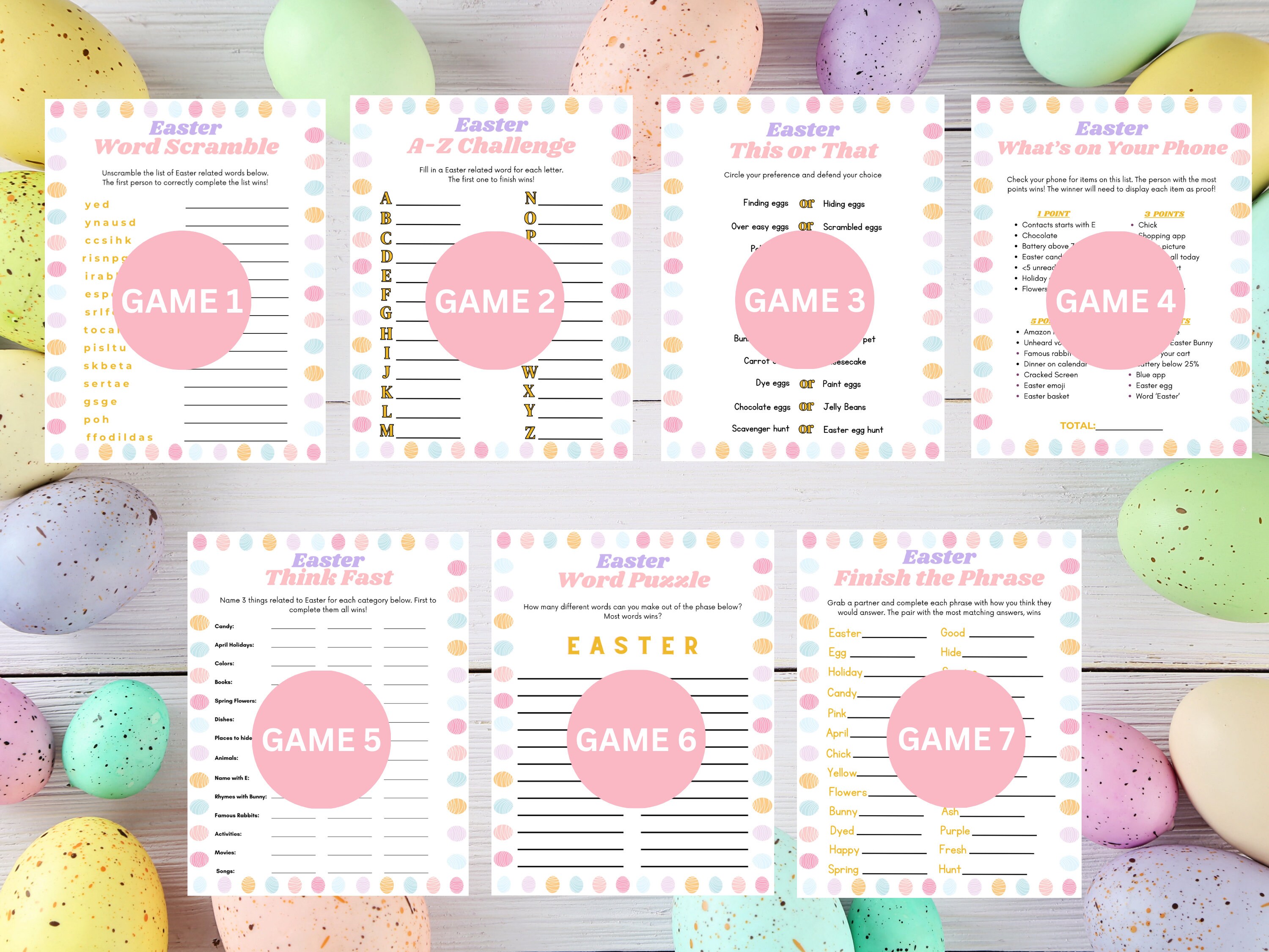 Easter Games for Kids | Easter Party Games Bundle Easter | Easter ...