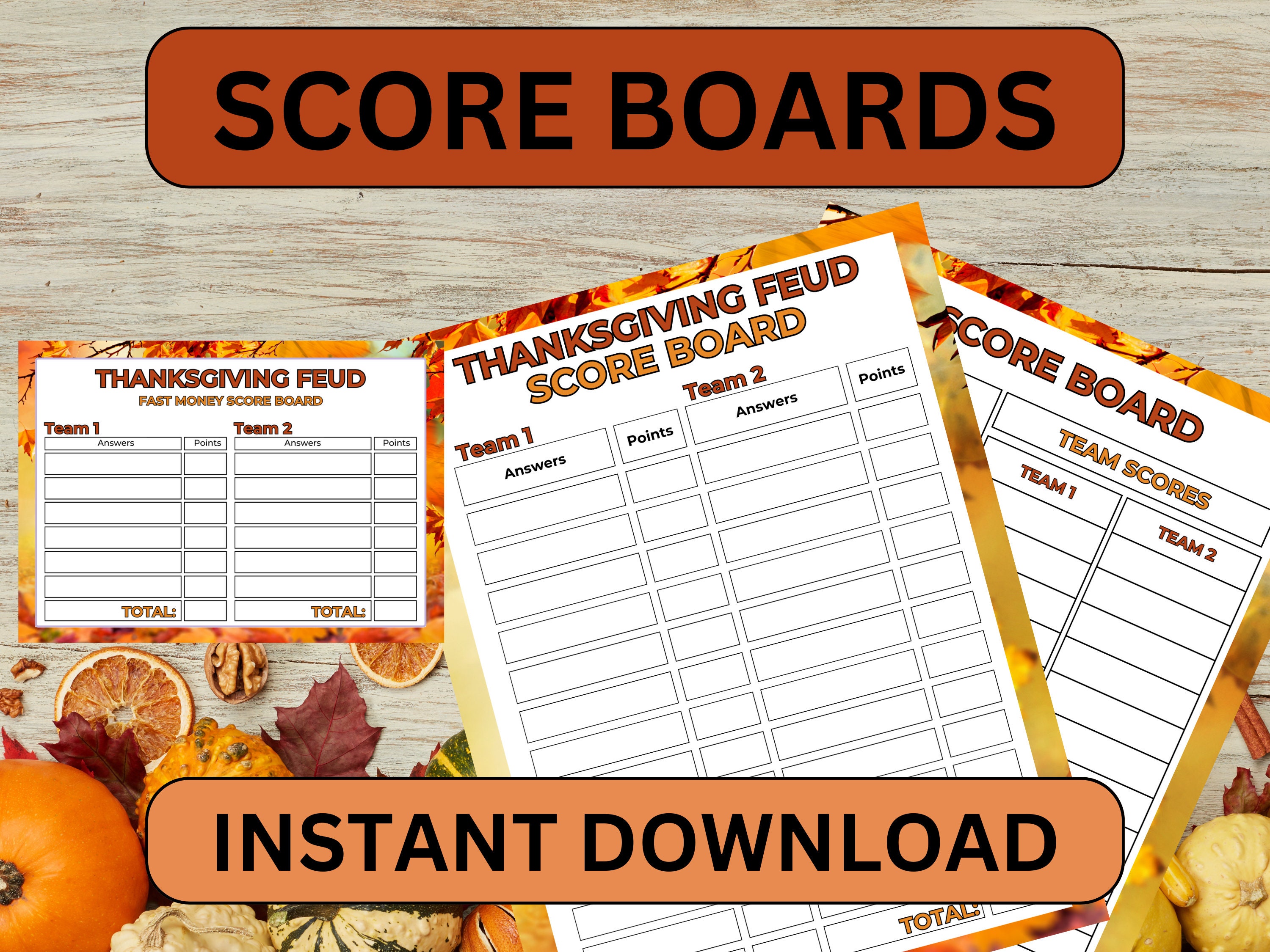 Printable Thanksgiving Feud Game | Thanksgiving Friendly Feud Game ...