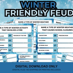 Printable Winter Feud Game | Winter Family Feud Game Show | Winter ...