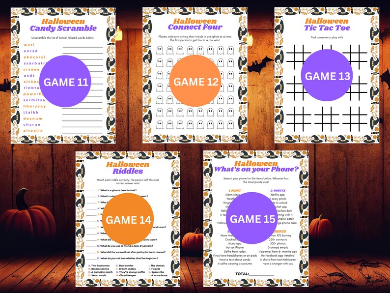 Halloween Games | Printable Games | Halloween Game Bundle | Halloween ...