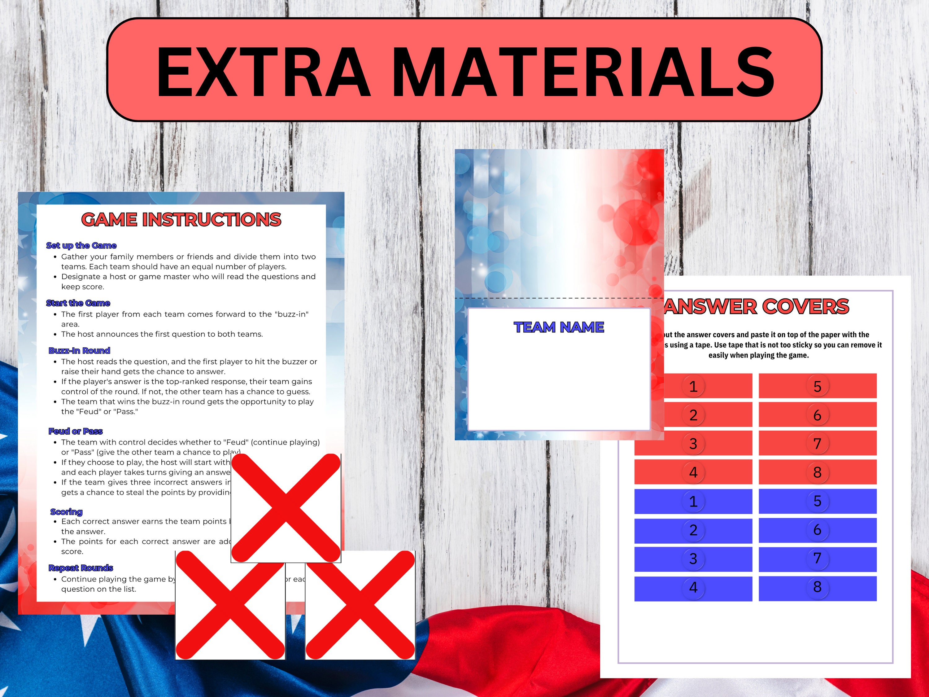 Printable 4th of July Feud Game | Independence Day Friendly Feud Game ...