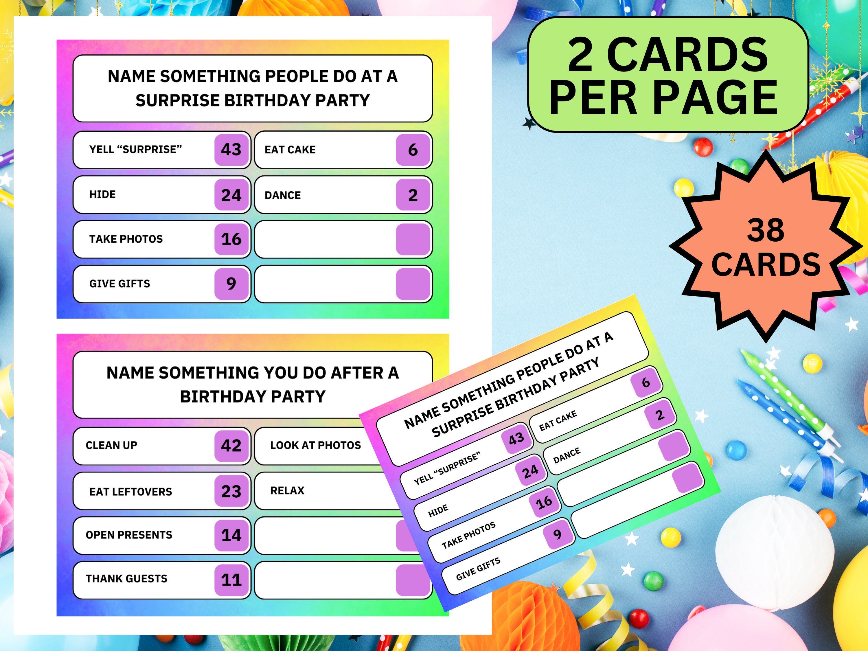 Birthday Friendly Feud | Birthday Party Game | Family Game Night ...