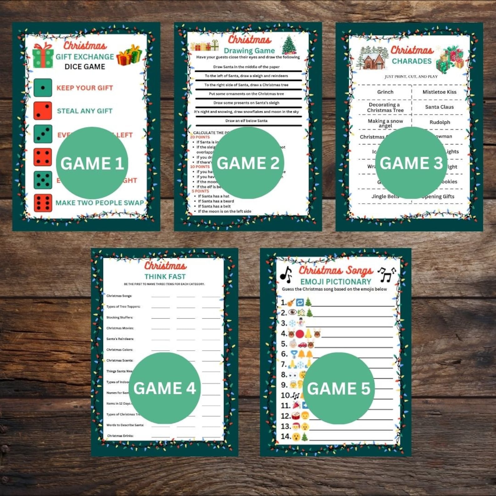 Printable Christmas Game Bundle | Christmas Party Games | Christmas ...