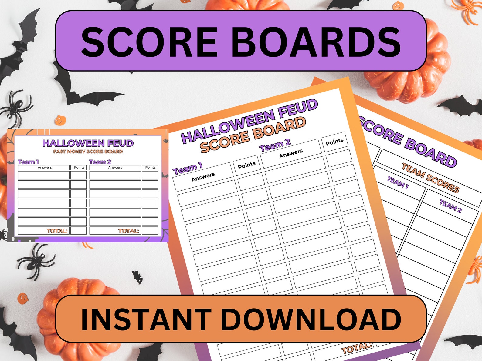 Printable Halloween Feud Game | Halloween Friendly Feud Game ...