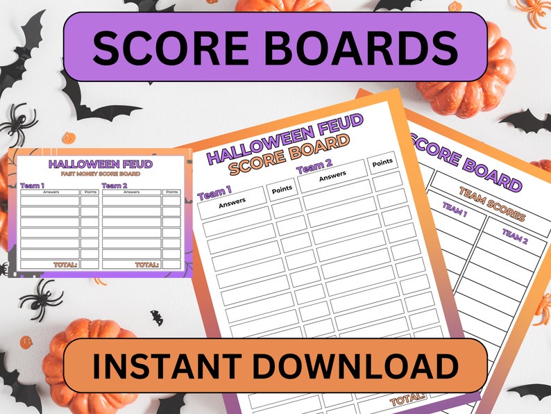 Printable Halloween Feud Game | Halloween Friendly Feud Game ...