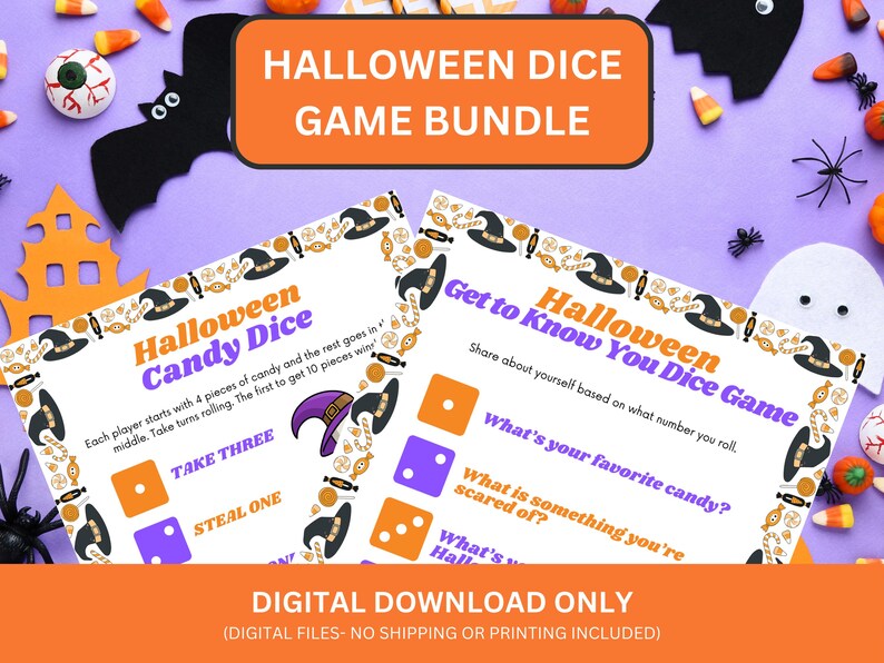 Halloween Dice Game | Printable Halloween Games | Party Games ...