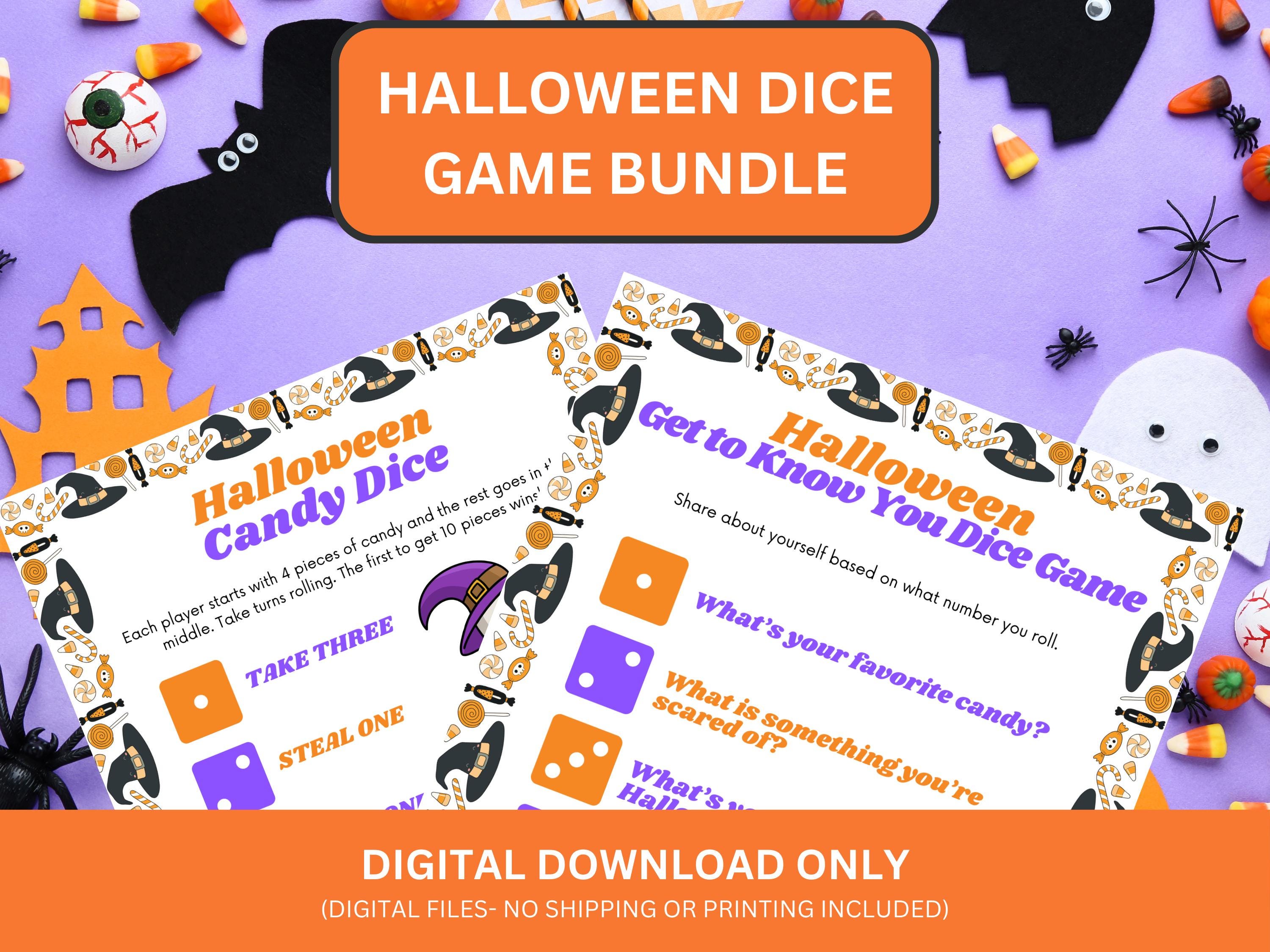 Halloween Dice Game | Printable Halloween Games | Party Games ...
