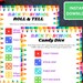 Printable Back to School Game | Roll and Tell Dice Game | Candy Dice ...
