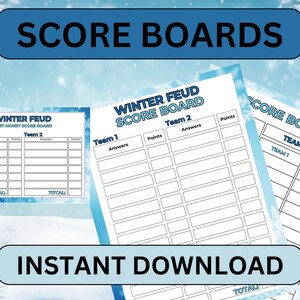 Printable Winter Feud Game | Winter Family Feud Game Show | Winter ...