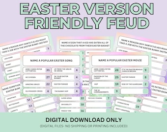 EASTER Friendly Feud Game Printable Easter Feud Game Easter Friendly ...