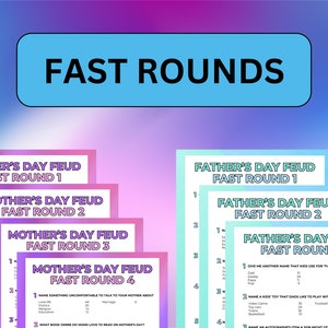 Printable Mother's Day Feud Game | Printable Father's Day Feud Game ...