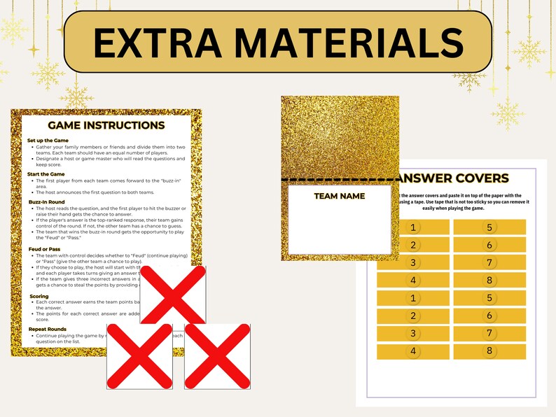 Printable New Years Friendly Feud Game | New Years Party Game Printable ...