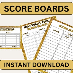 Printable New Years Friendly Feud Game | New Years Party Game Printable ...