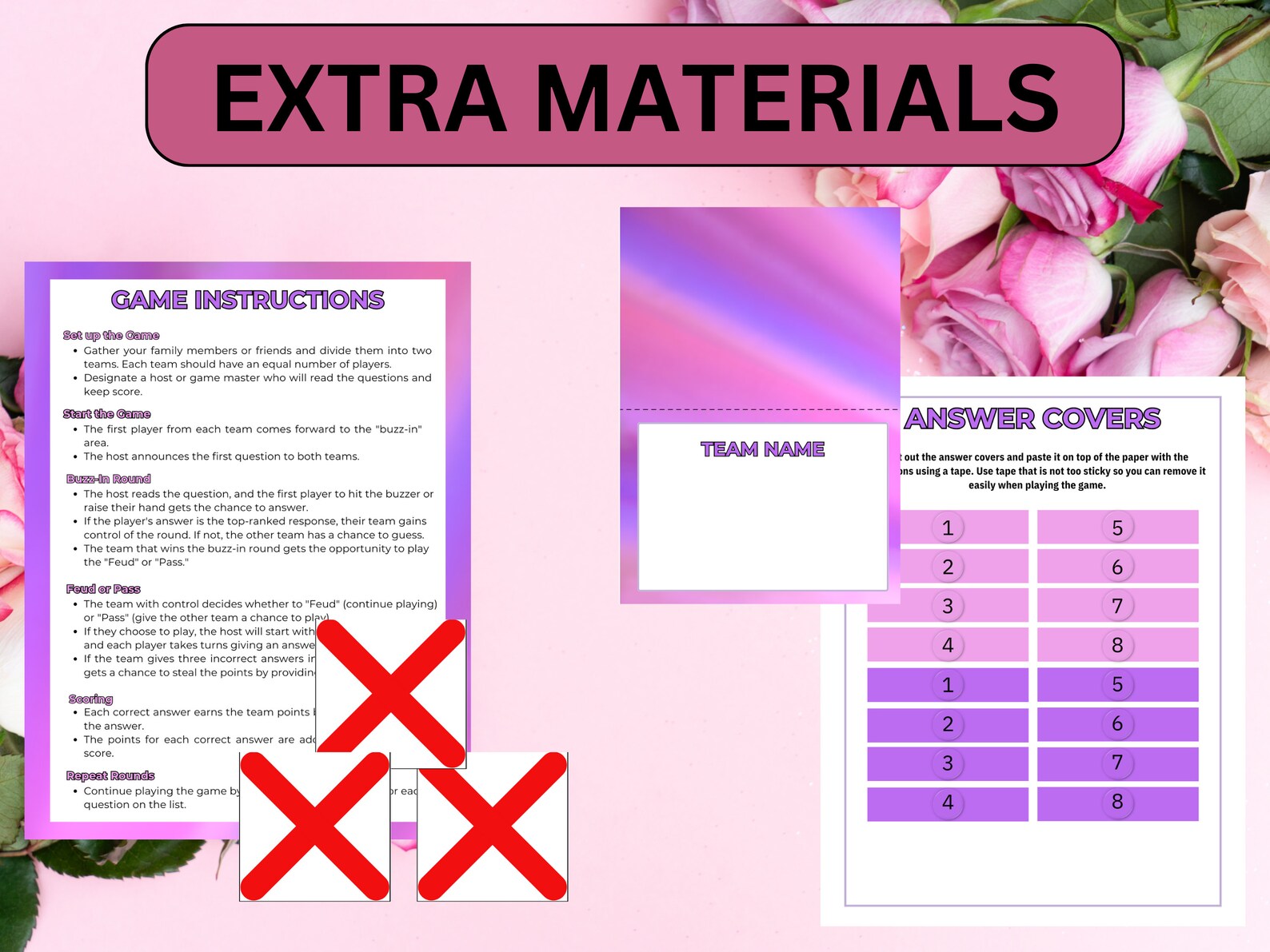 Printable Mother's Day Feud Game | Mother's Day Friendly Feud Game ...