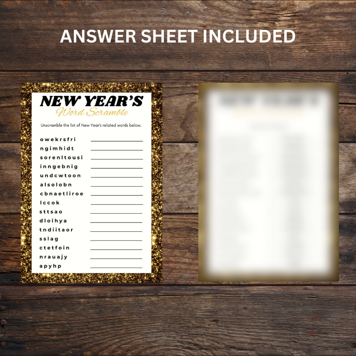 Printable New Year's Game Bundle | New Year's Party Games | New Year's ...