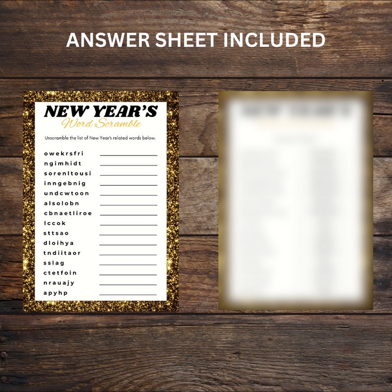 Printable New Year's Game Bundle | New Year's Party Games | New Year's ...