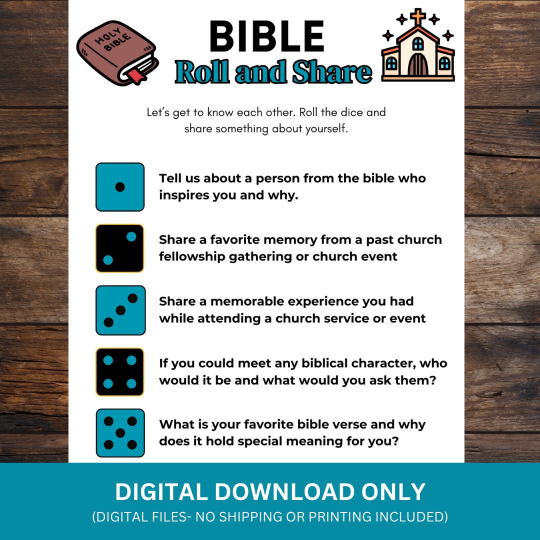 Printable Roll and Share Bible | Roll and Share Bible Game | Bible Roll ...
