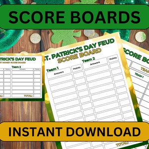 Printable St. Patrick's Day Feud Game | St. Patrick's Day Family Feud ...