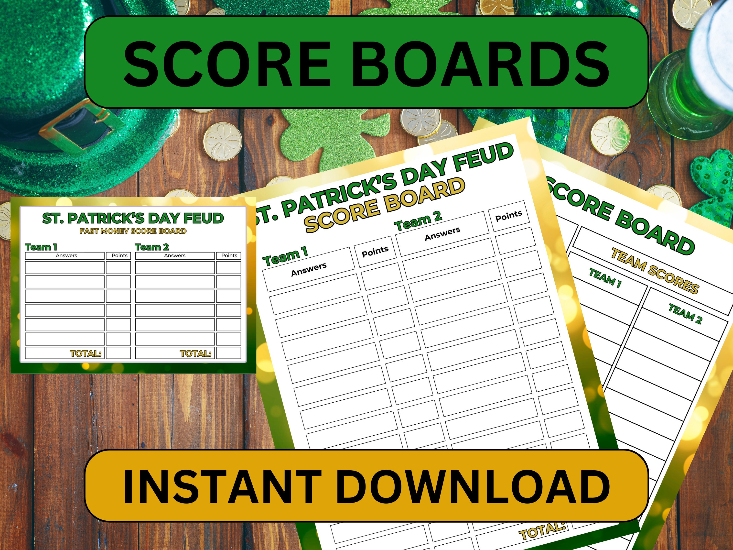 Printable St. Patrick's Day Feud Game | St. Patrick's Day Family Feud ...