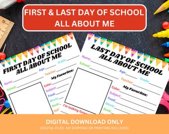 Back to School Printable, Back to School Questionnaire, School ...