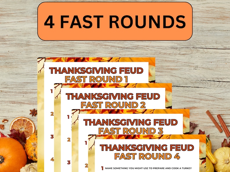 Printable Thanksgiving Feud Game | Thanksgiving Friendly Feud Game ...