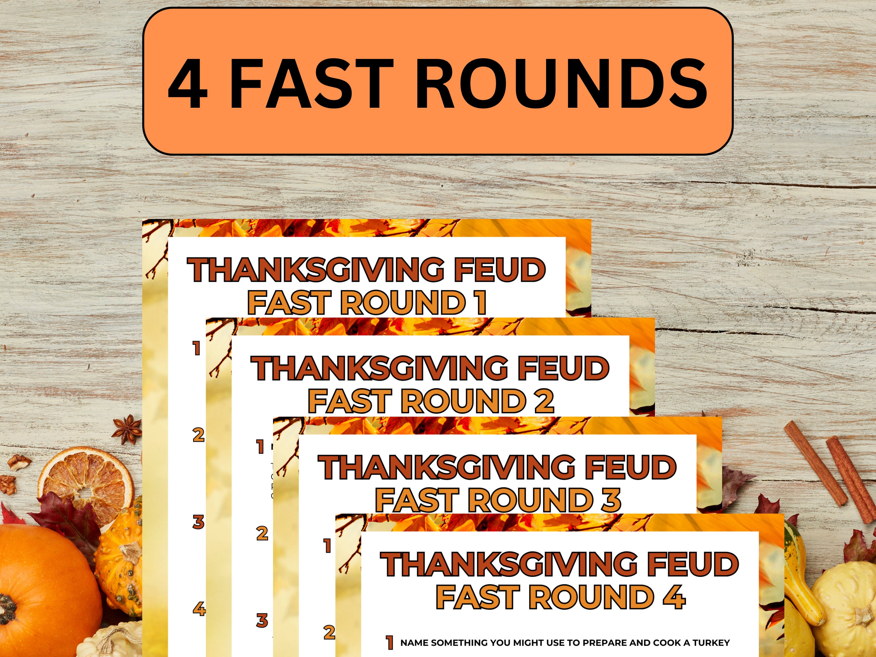 Printable Thanksgiving Feud Game | Thanksgiving Friendly Feud Game ...