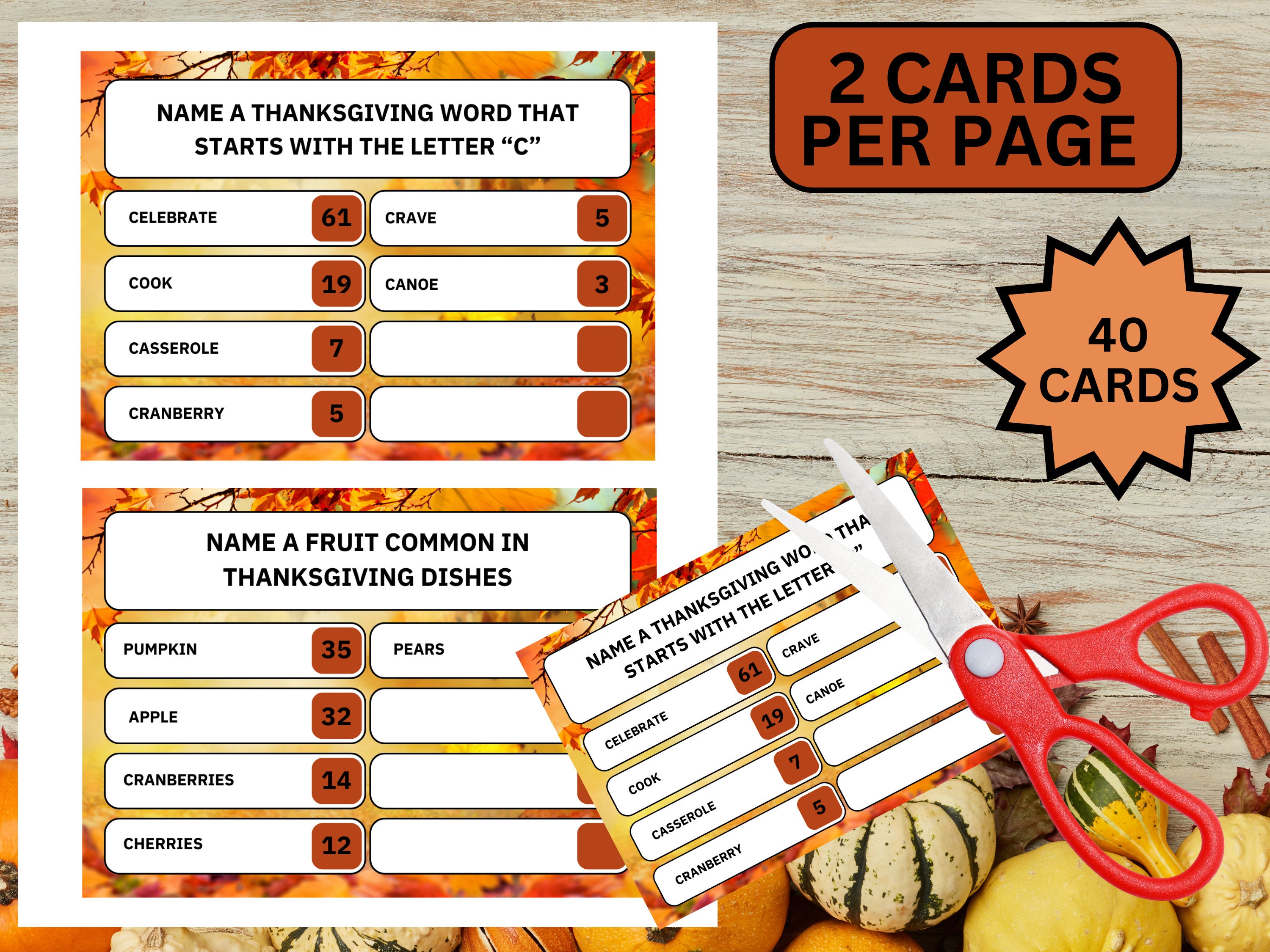Printable Thanksgiving Feud Game | Thanksgiving Friendly Feud Game ...