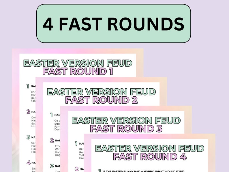 Printable Easter Feud Game | Easter Family Feud-style Questions ...