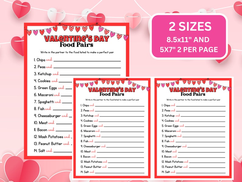 Printable Valentine's Day Games Bundle | Valentines Party Game Package ...