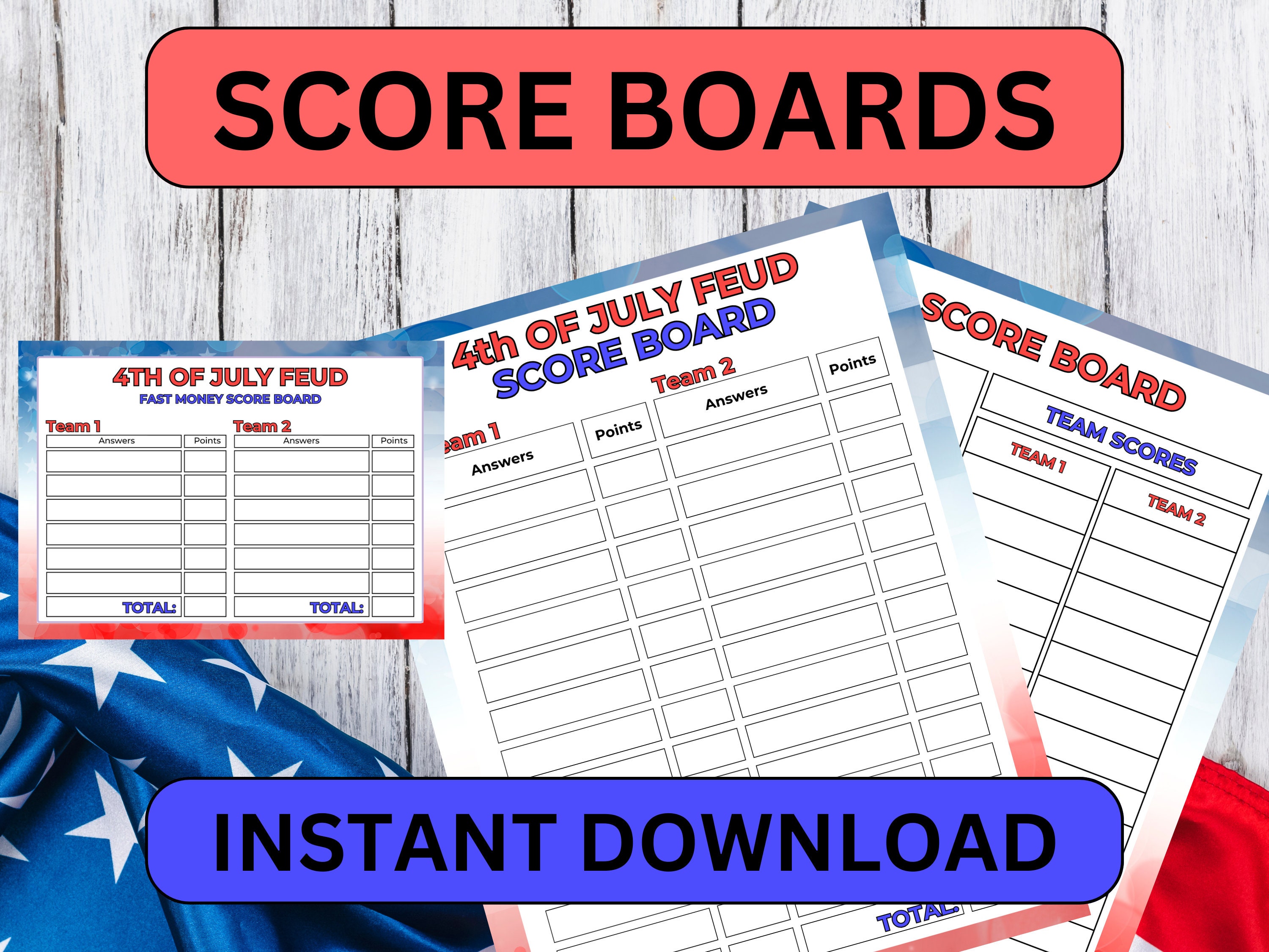 Printable 4th of July Feud Game | Independence Day Friendly Feud Game ...