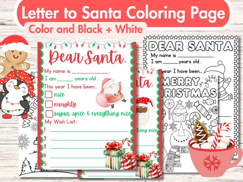 Letter to Santa | Letter to Santa Printable | Christmas Printable ...