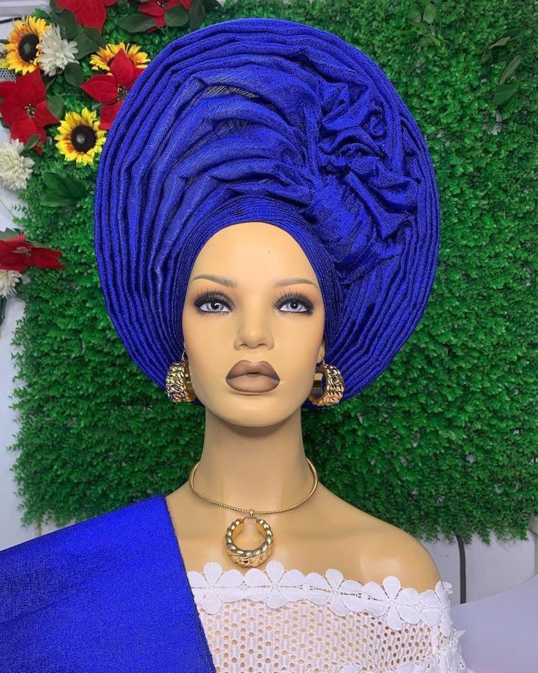 Metallic Gold Gele,bridal Dress in Nigeria, Wedding Guest Attire ...