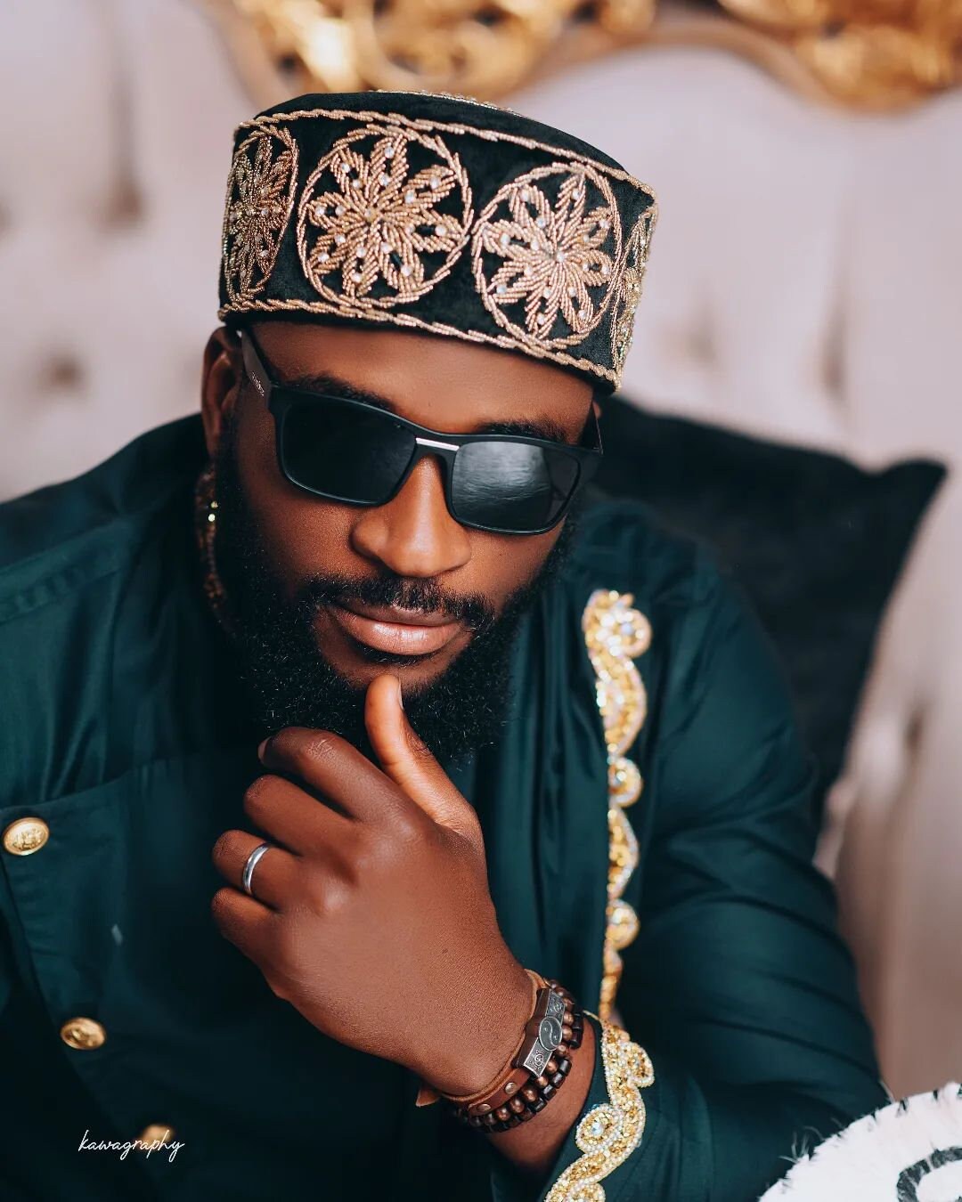 African Velvet Beaded Cap ,hausa Cap Kufi Hat,kufi Cap, Hausa ...