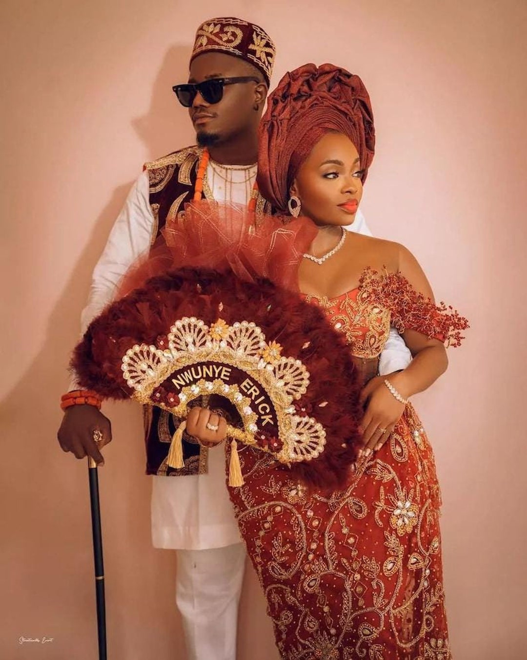 Bridal Hand Fan Asoebi Fan,bridesmaids African Feather Hand Fan ...