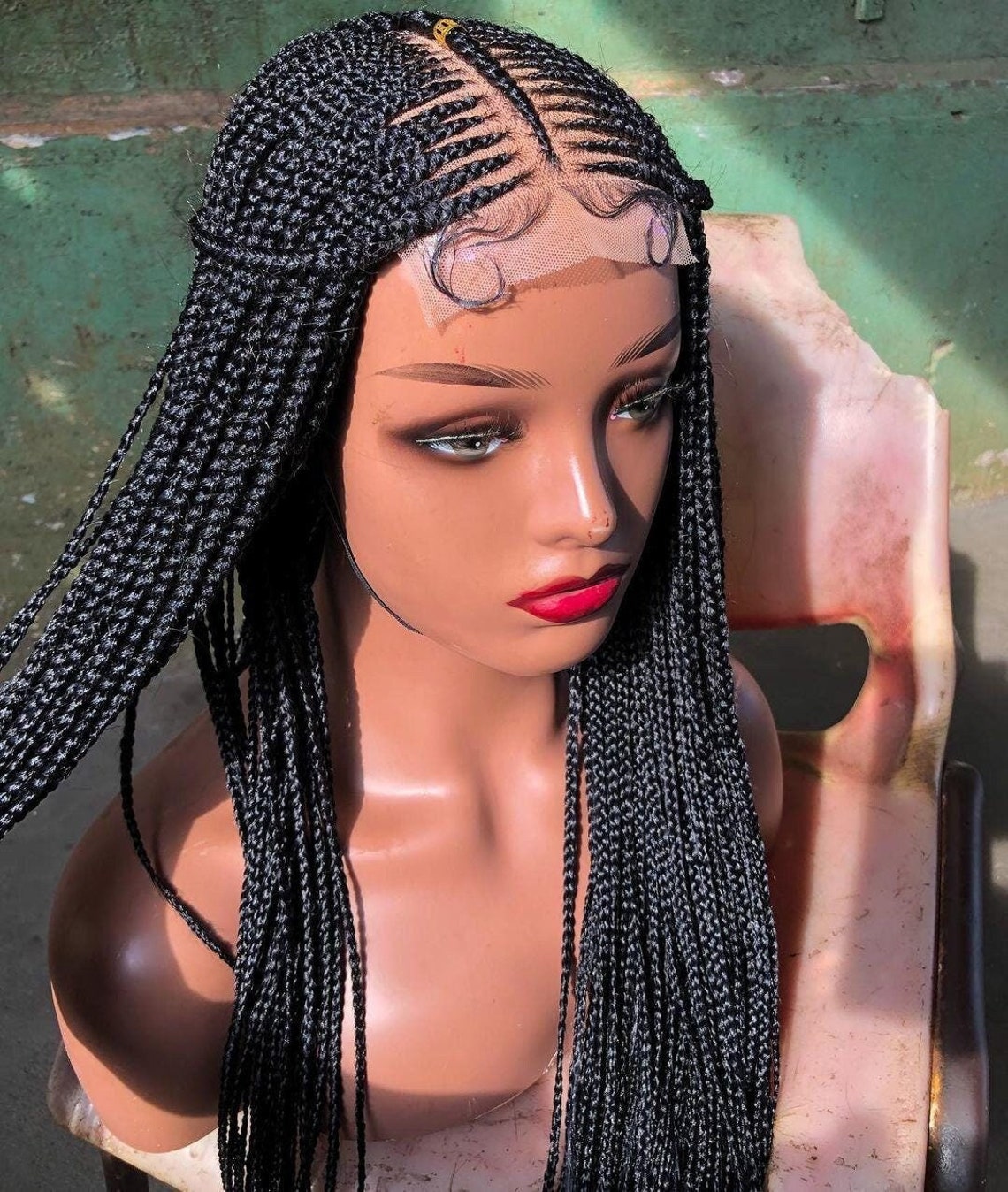 Full Lace Cornrow Braided Wig, Cornrow Wig, Braided Wig, Braided Wigs ...