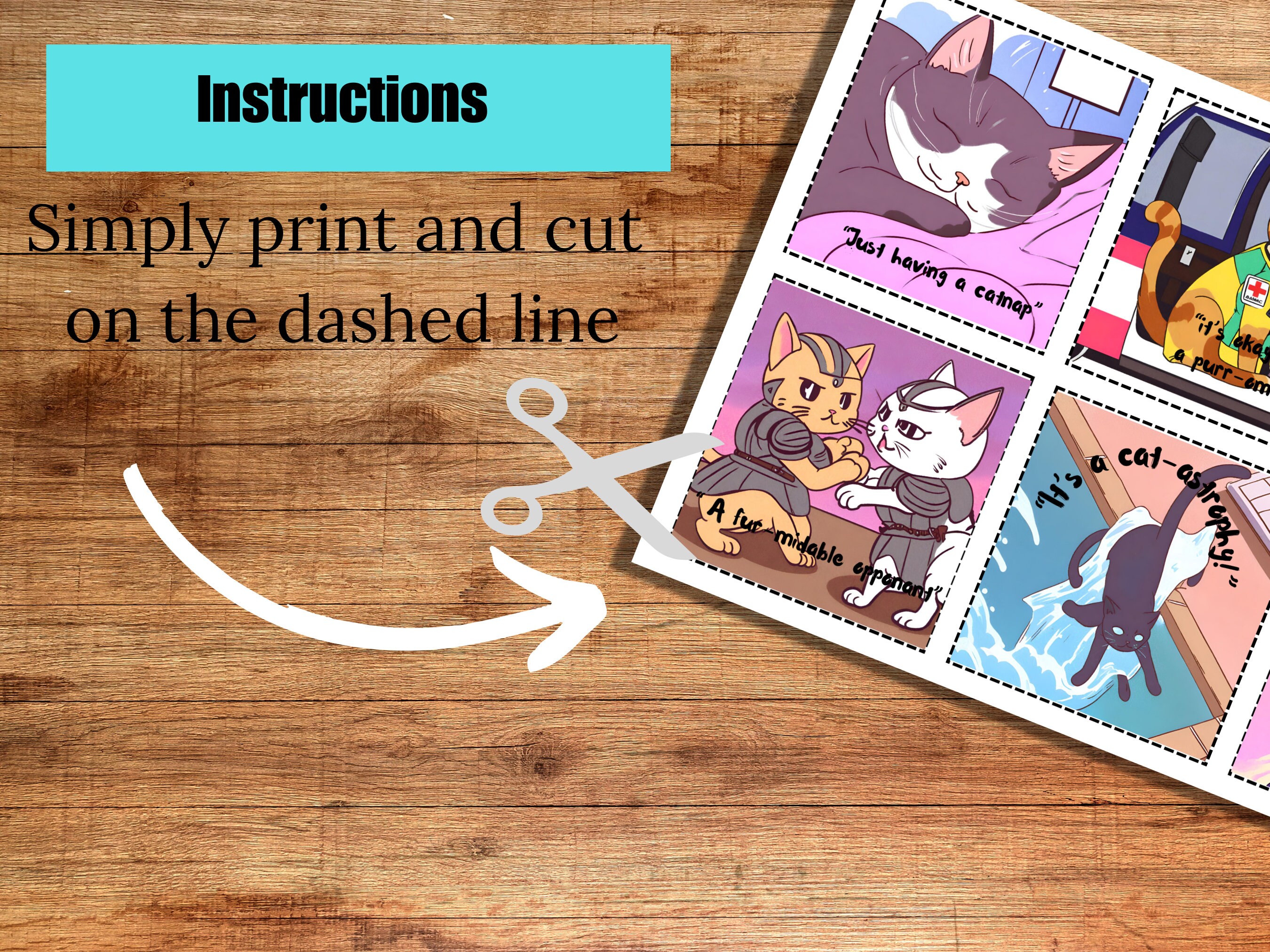 Kitty Pun Cards| Cute Cats With Funny Puns (pack of 12) |printable ...